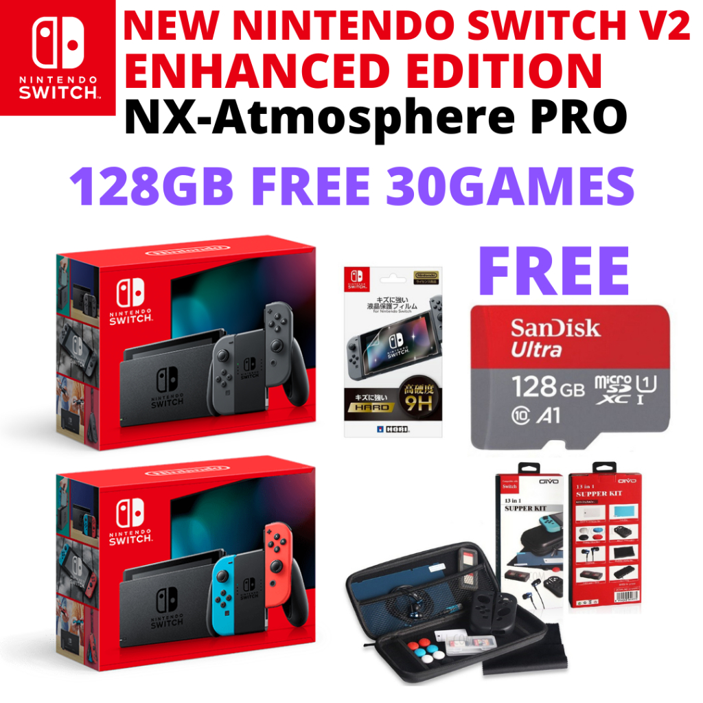 Nintendo Switch New OLED/V2 Enhanced Edition Triple OS With Full ...