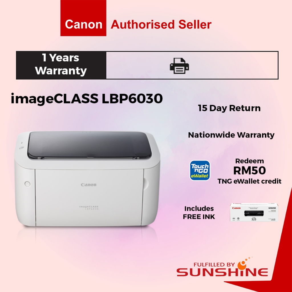 FREE TnG EWALLET RM50 Canon imageCLASS LBP6030 / LBP6030W WIFI Monochrome Laser Printer | Shopee ...