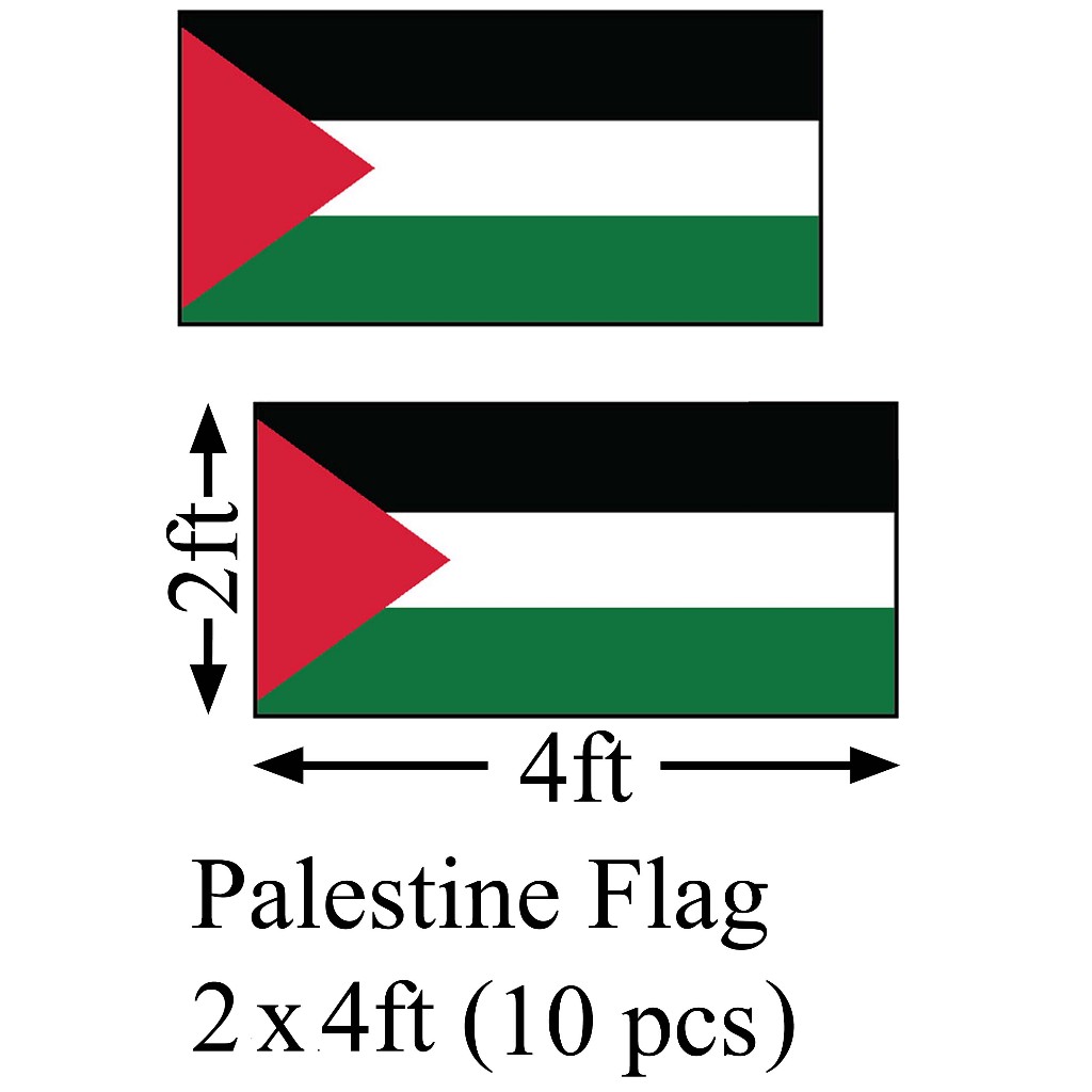 🔥🇵🇸READY STOCK🇵🇸🔥 ( 10PC ) Palestine Flag 2x4ft, Bendera Palestine ...