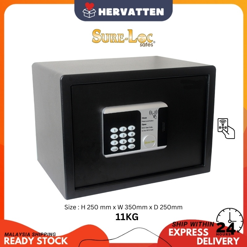 SURE-LOC RFID SAFE BOX BRIT 2535 SAFE (BLACK) | Shopee Malaysia