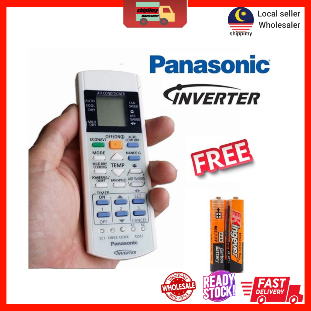 Panasonic Inverter Air Conditioner OEM Remote Control | 遥控器 | Shopee ...