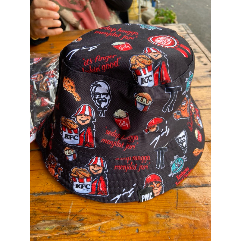 KFC bucket hat X Ujang (black edition) | Shopee Malaysia