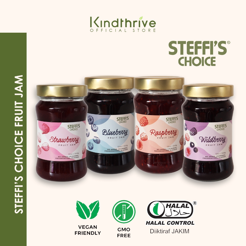 STEFFI'S CHOICE Assorted Fruit Jam Strawberry/ Raspberry/ Blueberry ...
