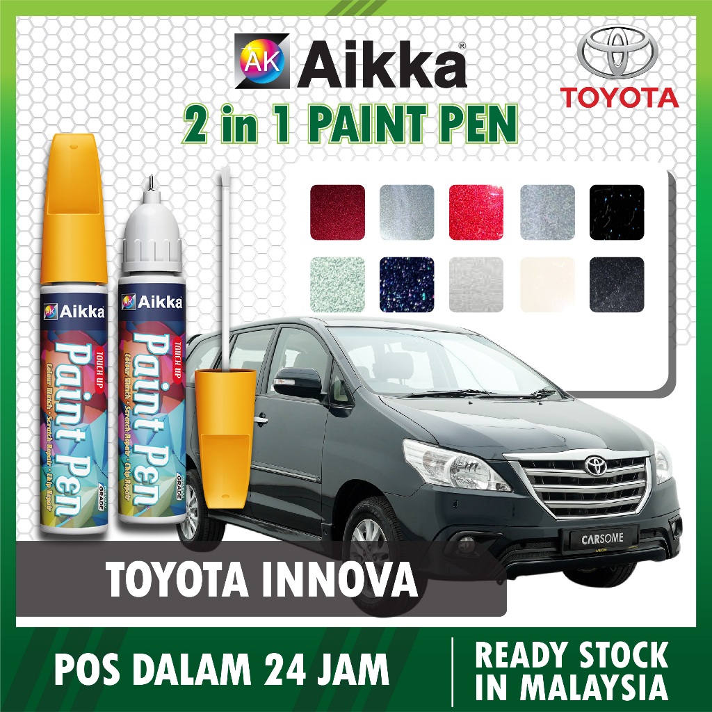 [ TOYOTA INNOVA GEN 1 ] Aikka Cat Pen Cat Hilang Calar 2 in 1 Touch Up ...