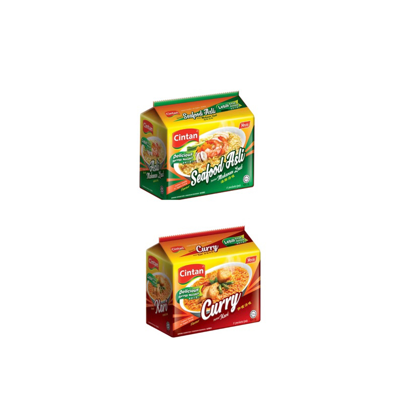 CINTAN Instant Noodles/Cintan Mee Perisa - Seafood Ali / Kari (5pcs x ...