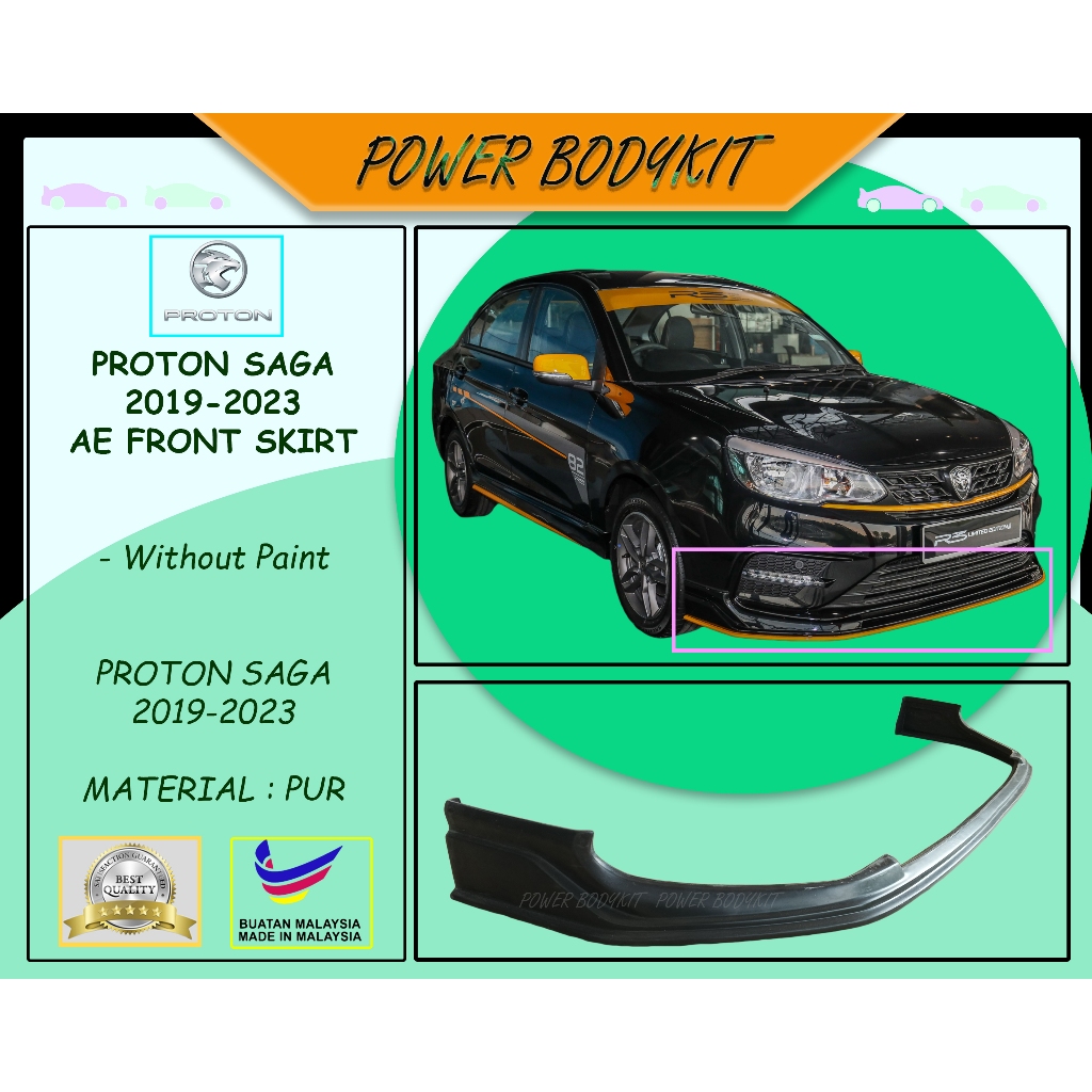 READY STOCK Proton Saga VVT 2019-2024 AE Front Skirt (Anniversary ...
