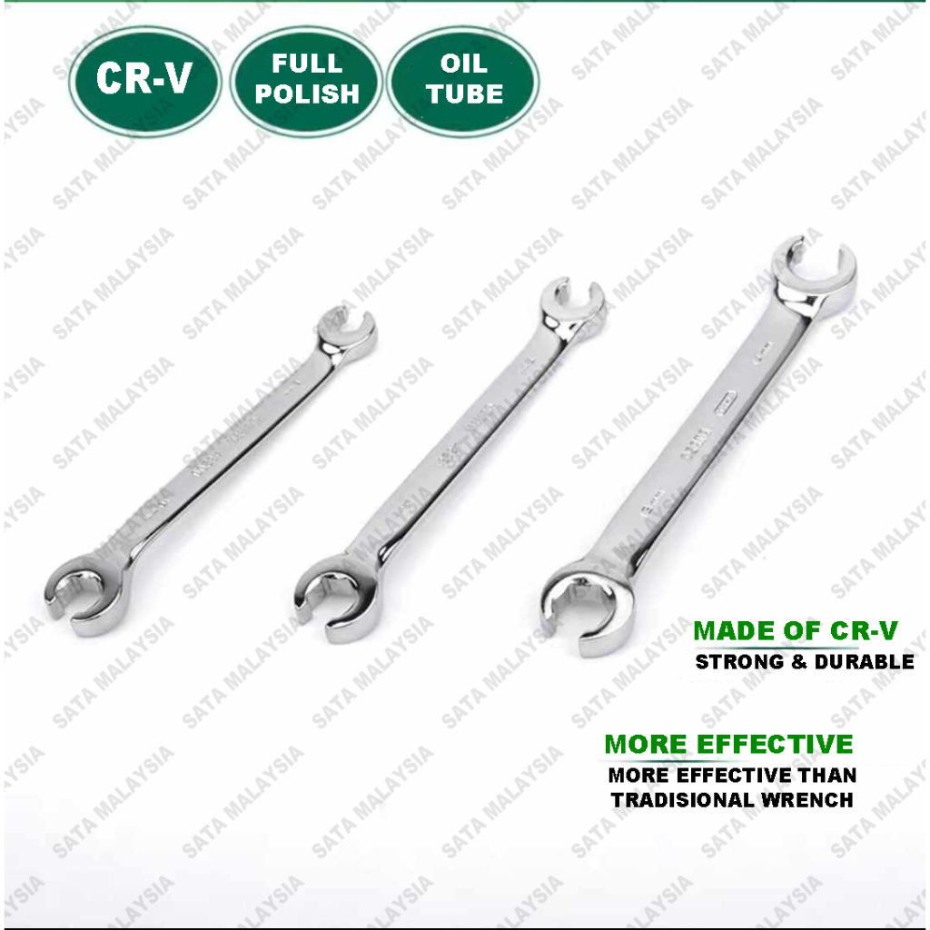 SATA Metric Flare Nut Wrenches 46200-48204 Oil Tube Spana Wrenches ...