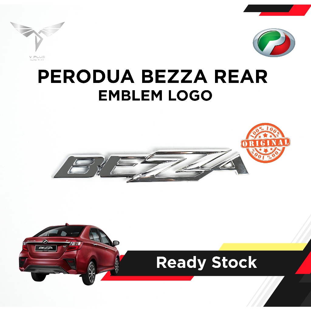 ORIGINAL PERODUA BEZZA REAR EMBLEM LOGO | Shopee Malaysia
