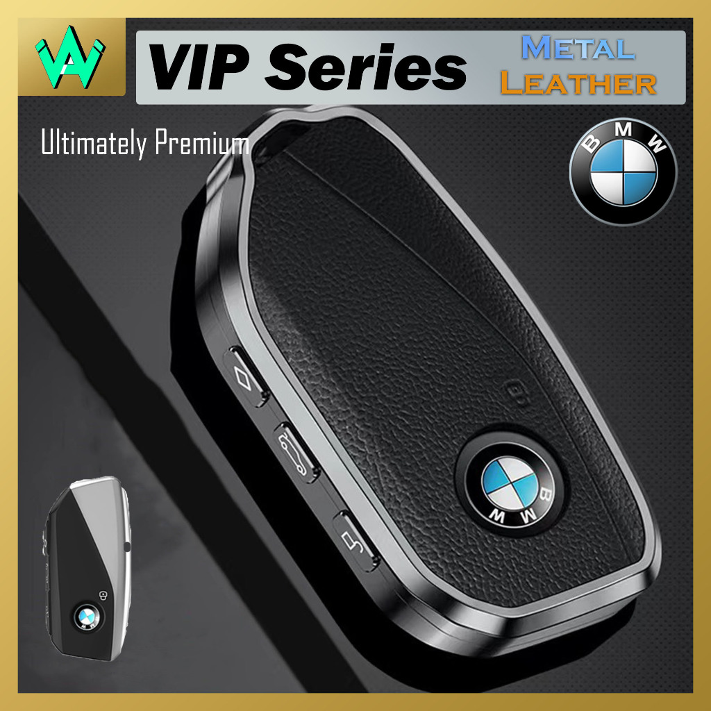 BMW Aluminium Alloy Genuine Leather 2023 New Car Key Cover IX X1 IX4 ...