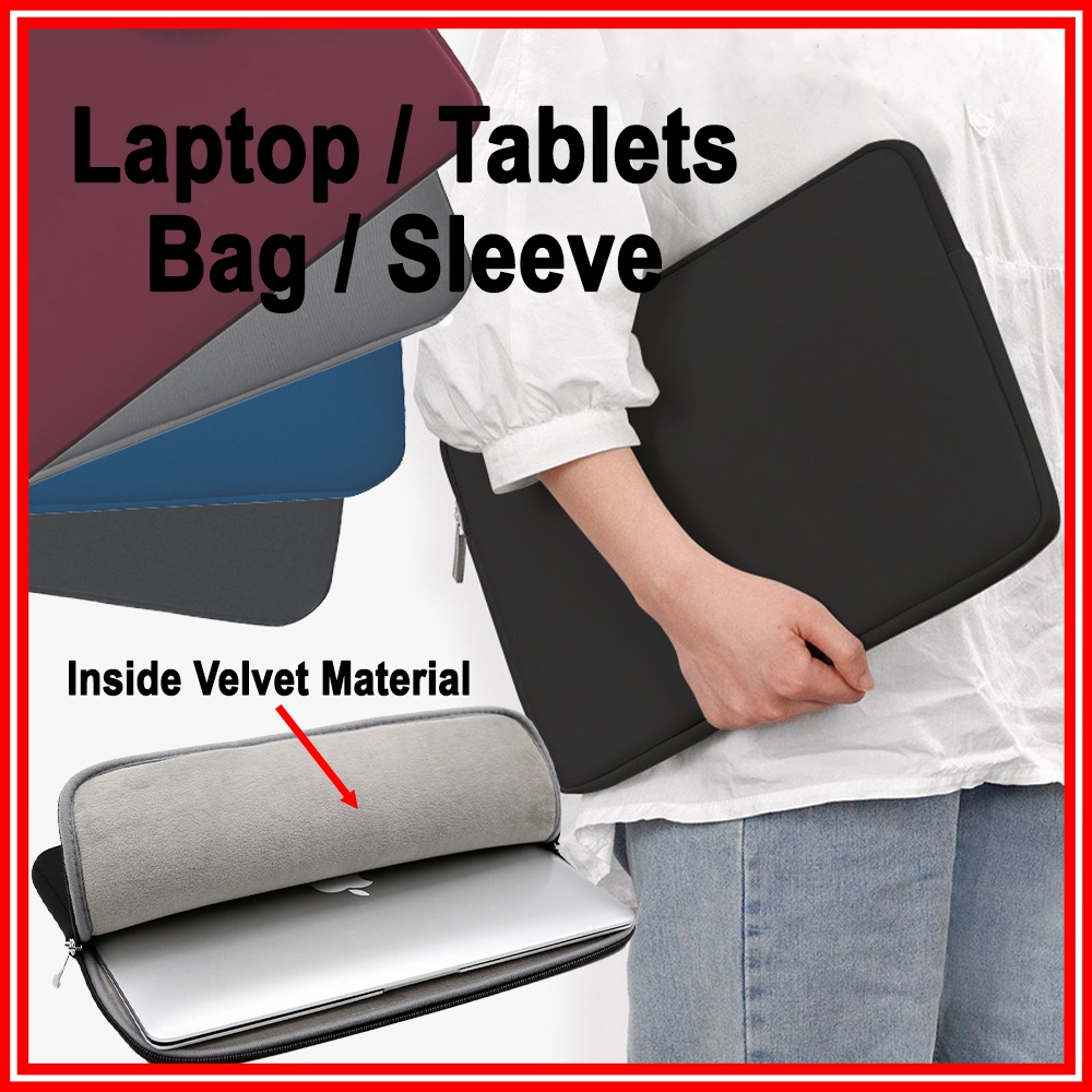 Laptop Bag Notebook Sleeve Pouch Velvet Storage Tablets Bag Carry ...