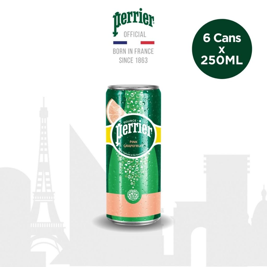 Perrier Natural Pink Grapefruit Flavored Sparkling Mineral Water (6 ...