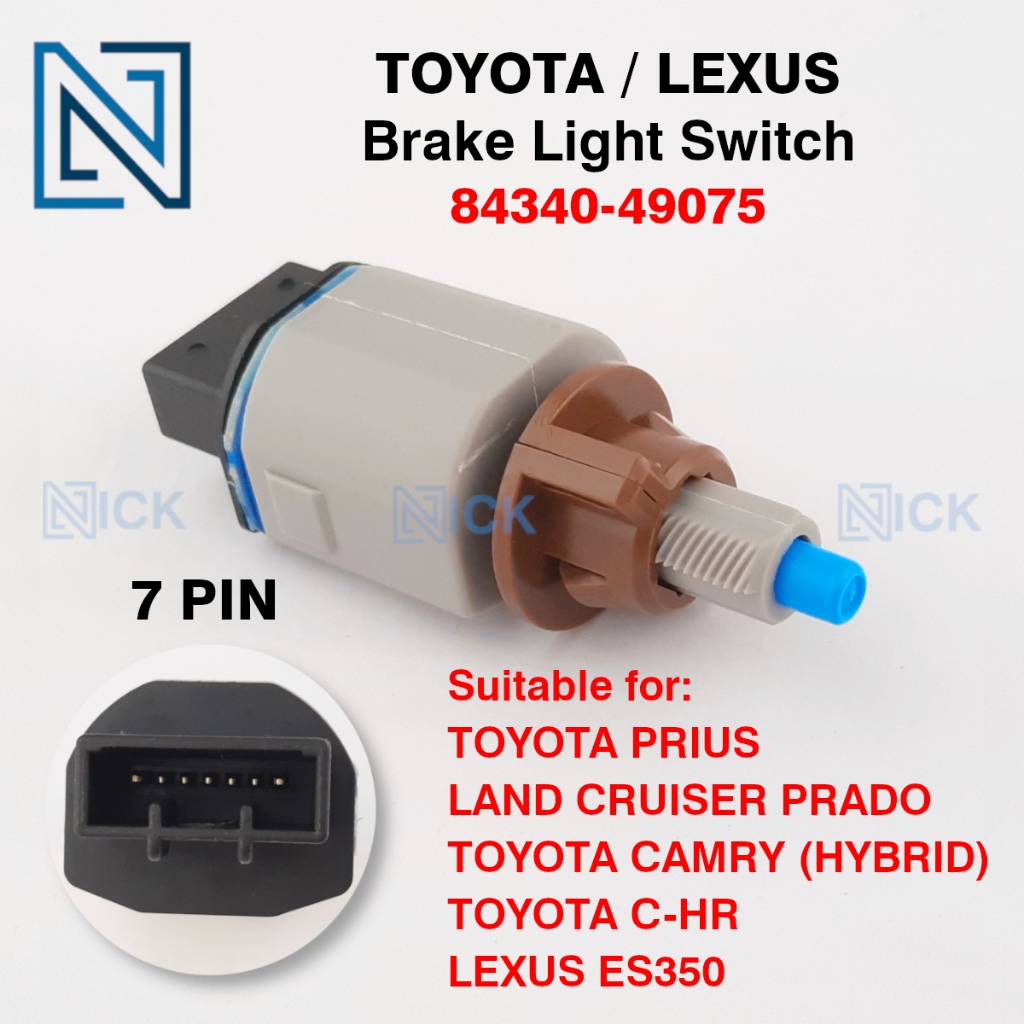 TOYOTA LEXUS Brake Light Switch 84340-49075 Suis Lampu Brek CAMRY PRIUS ...