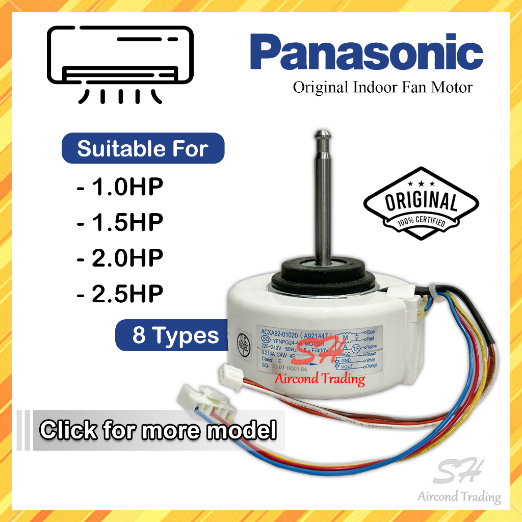 [ORIGINAL] PANASONIC AIRCOND INDOOR FAN MOTOR 1.0HP 1.5HP 2.0HP 2.5HP ...