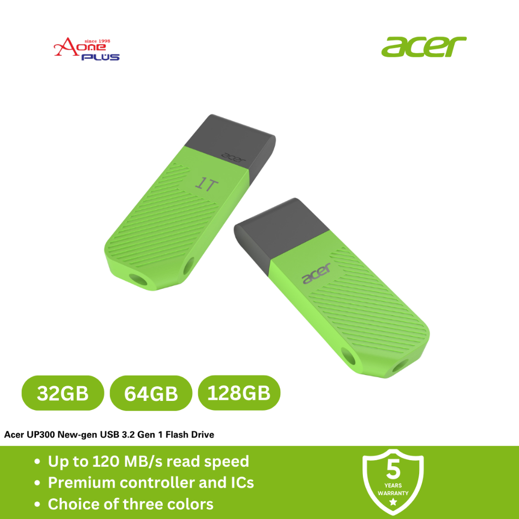 (AONE PLUS SS2) Acer UP300 USB 3.2 Gen 1 Flash Drive 32GB\64GB\128GB | Shopee Malaysia