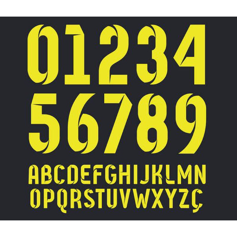Font Barca Huruf Baju (Guna iron baju) Pu Vinyl HeatPress T-Z ...