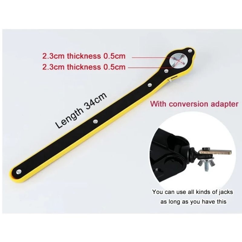 Wrench Car-Mounted Hand-Operated Jacks Power-Saving Ratchets Labor ...
