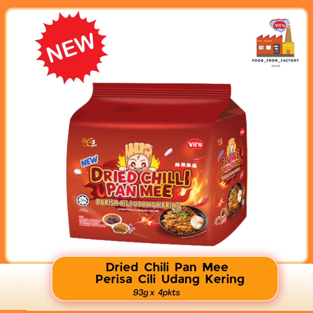 NEW Vit’s Pan Mee Perisa Cili Udang Kering 93g x 4pkts(Dried Chili ...