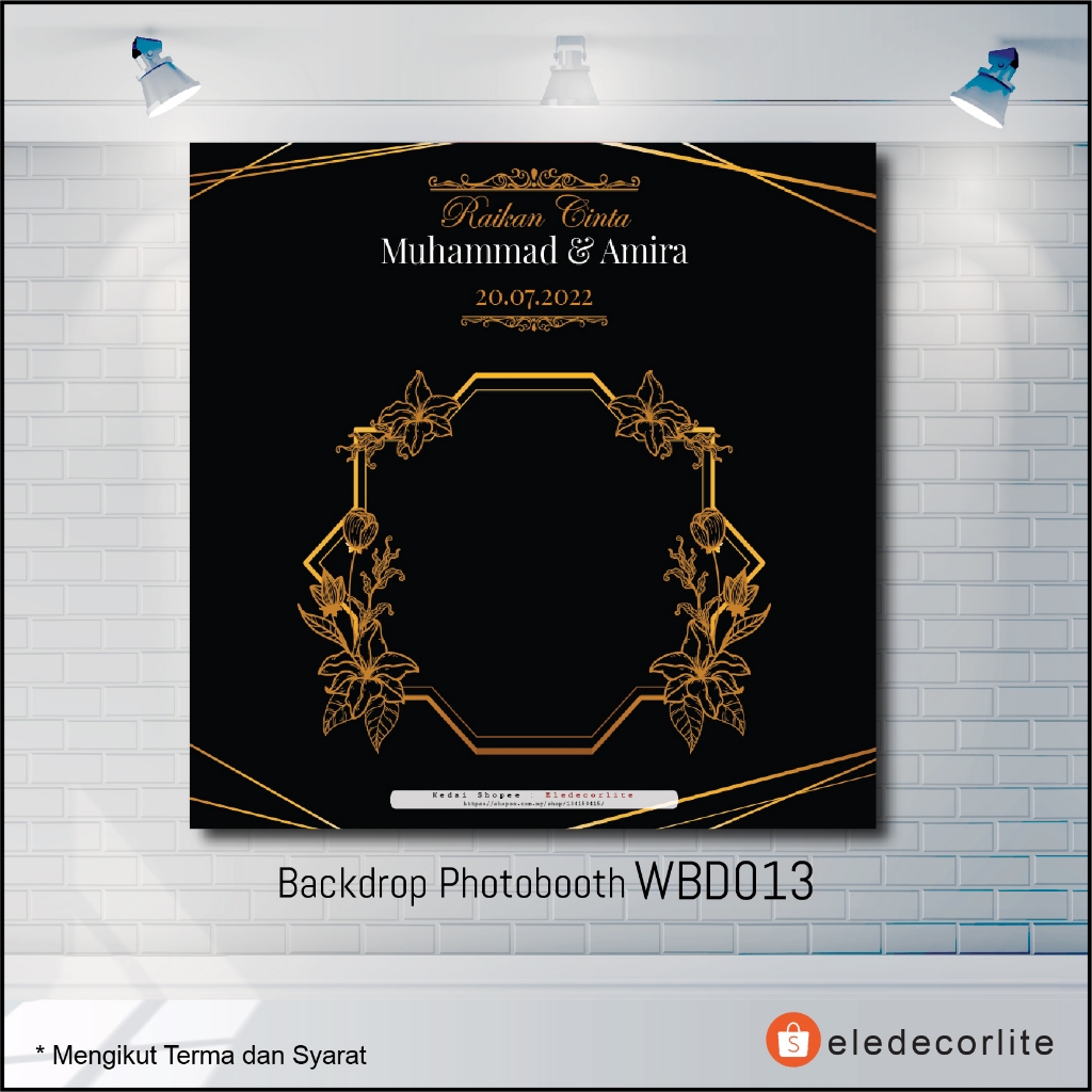 BACKDROP KAHWIN/PHOTOBOOTH KAHWIN/BANNER MAJLIS PERKAWINAN/BANNER ...