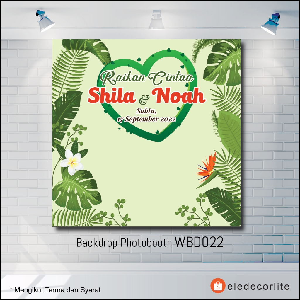 BACKDROP KAHWIN/PHOTOBOOTH KAHWIN/BANNER MAJLIS PERKAWINAN/BANNER ...