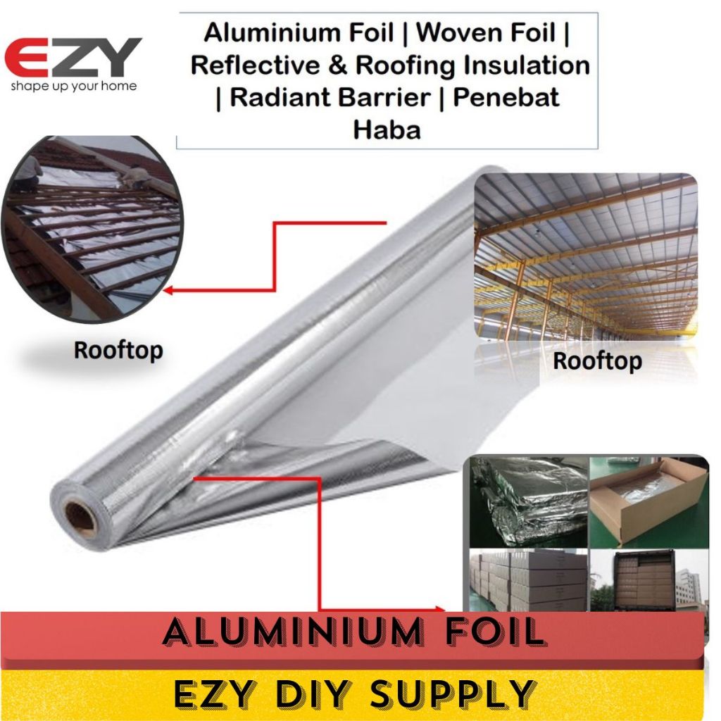 (25M)Aluminium roofing foil Packaging Penebat Haba Heat Insulation ...