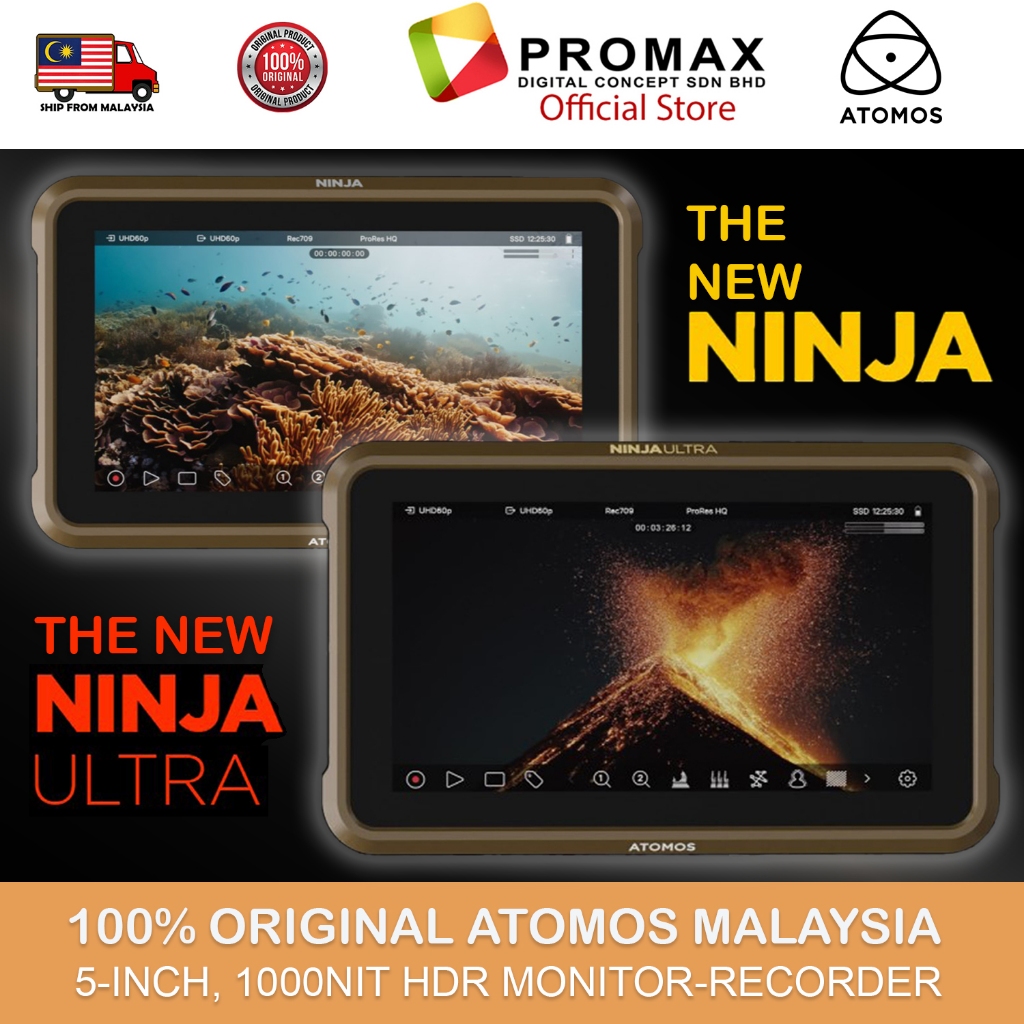 Ready Stock!! Atomos Ninja / Ninja Ultra 4K HDMI Recording Monitor for ...