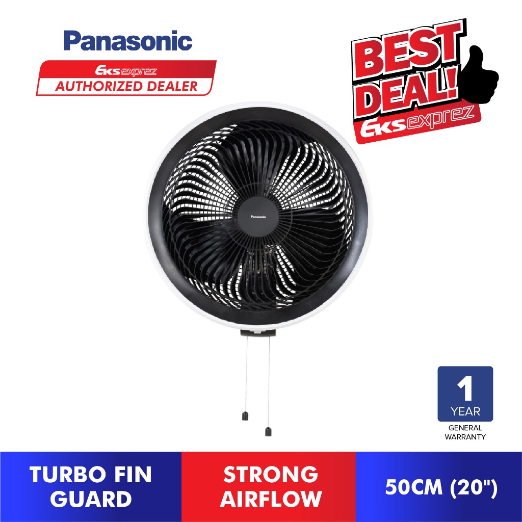 Panasonic Strong Wall Fan (20”) F-MU50Y with Turbo Fin Guard & Aluminum ...
