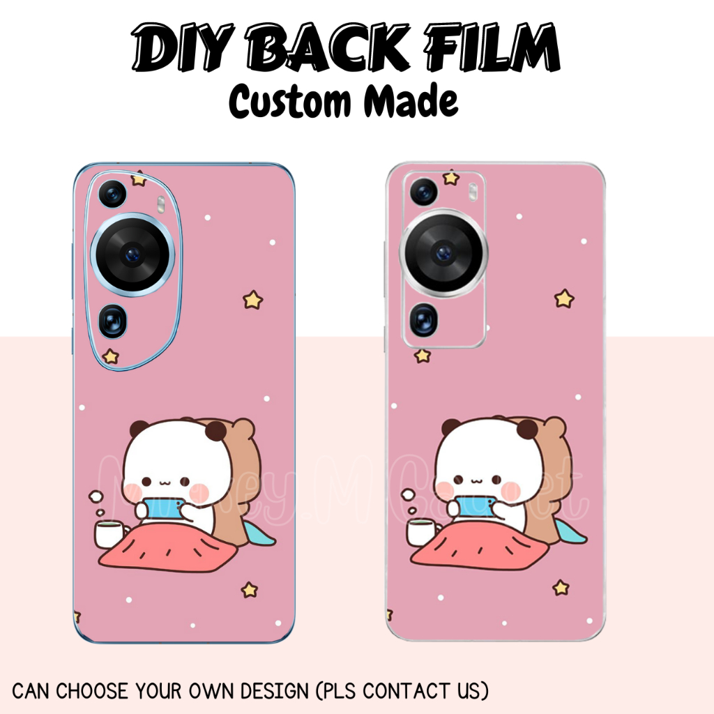 Cartoon Bubu Dudu Back Film For Huawei P60 Pro P60 Art P60 P50 Pro P50E P50 Pocket Custom Made ...
