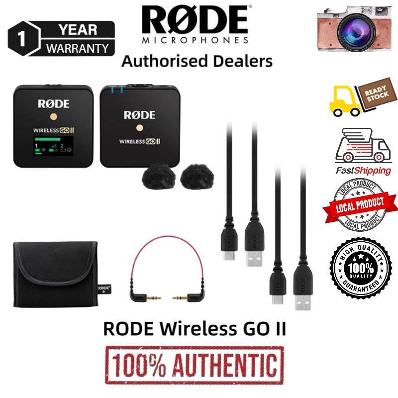 Rode Wireless GO II 2-Person Wireless Go 2 & Single Compact Digital ...