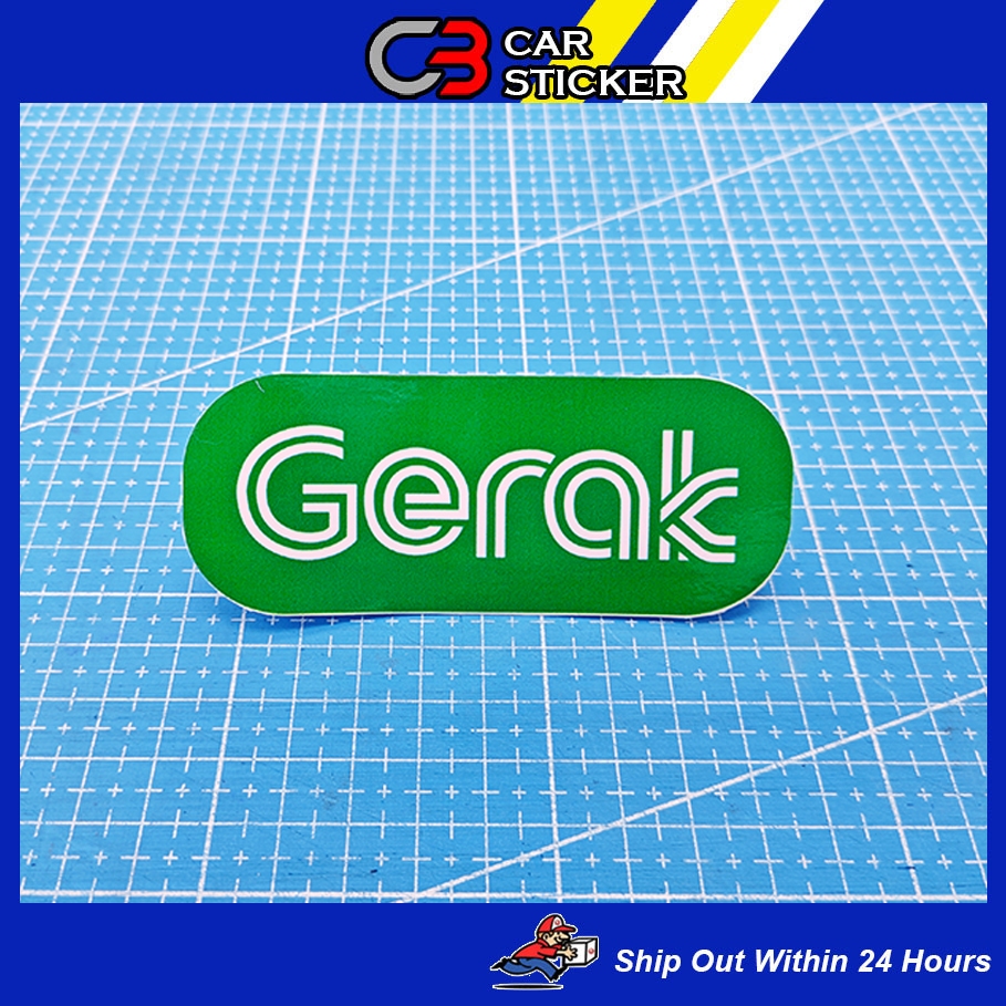 Gerak Sticker Grab Motor Sticker / M245 | Shopee Malaysia