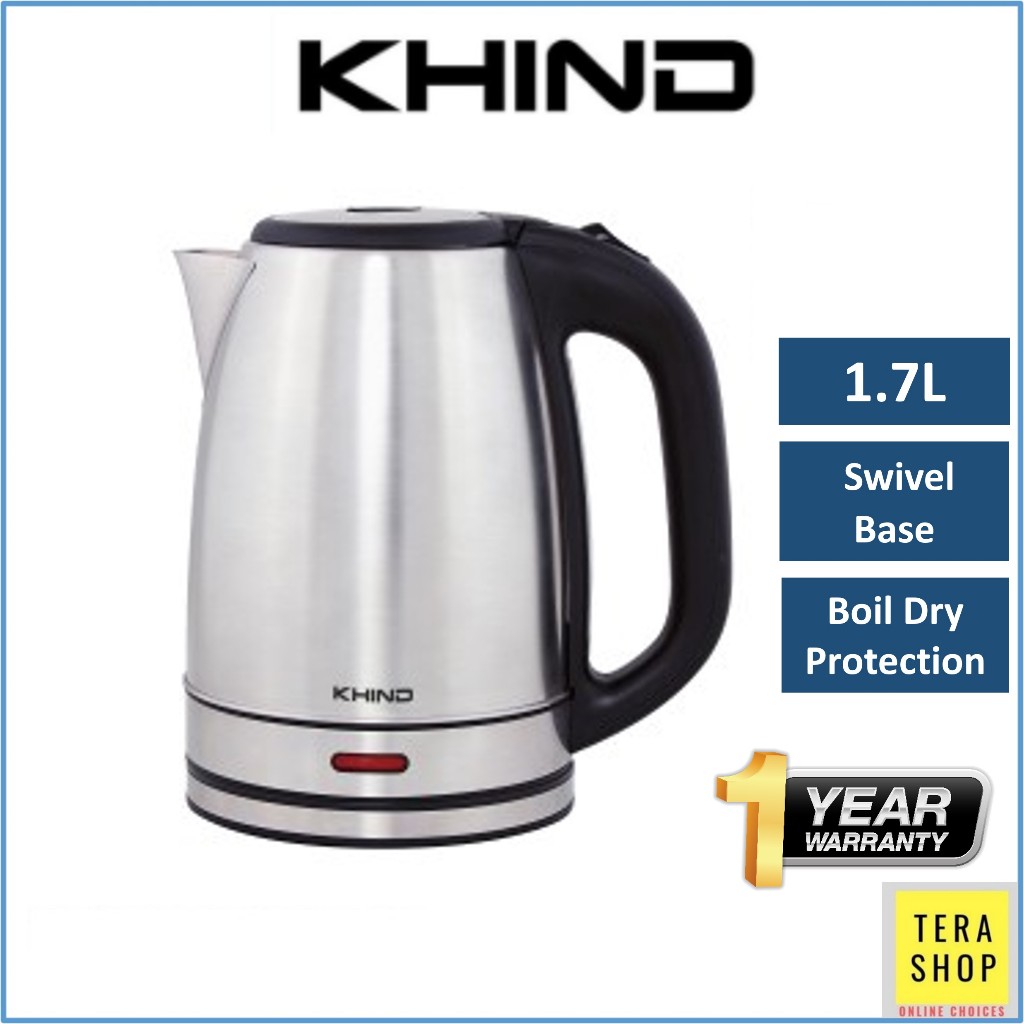 Khind EK171SS 1.7L Stainless Steel SUS304 Electric Jug Kettle | Shopee ...