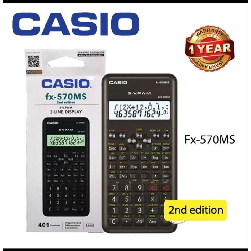 💜💜💜CASIO SCIENTIFIC CALCULATOR FX-570MS 2ND EDITION💜💜💜 | Shopee Malaysia