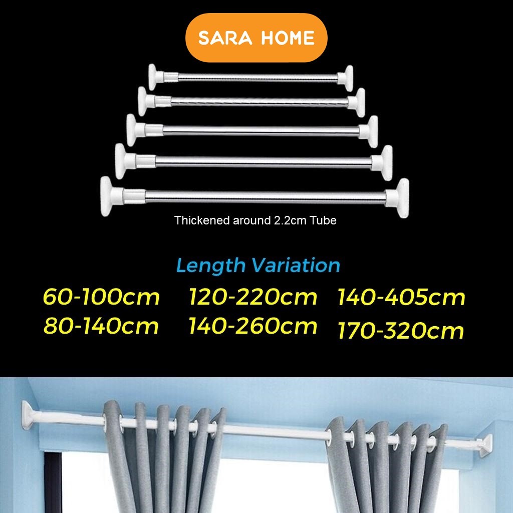 Multifunctional Extendable Rod for Hanging Curtain Drying Cloths Tools ...