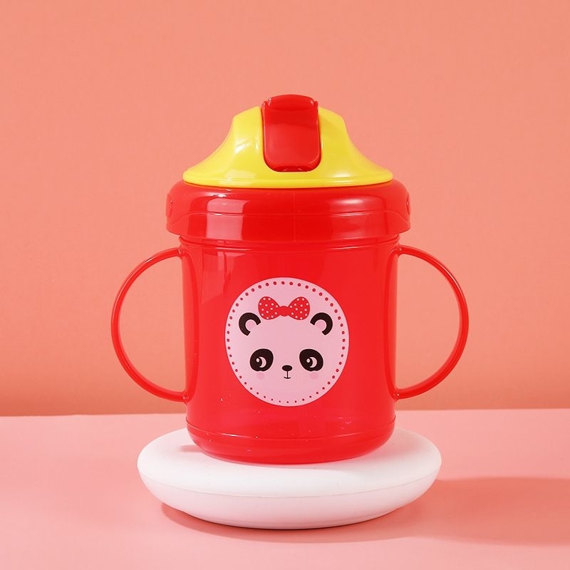 Baby Kids Training Drinking Cup with Handle and penutup / Baby Learning ...