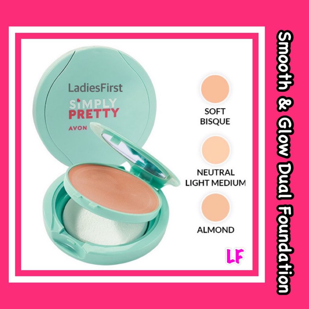 AVON SIMPLY PRETTY SMOOTH & GLOW DUAL PRESSED POWDER (DPF) | Shopee Malaysia
