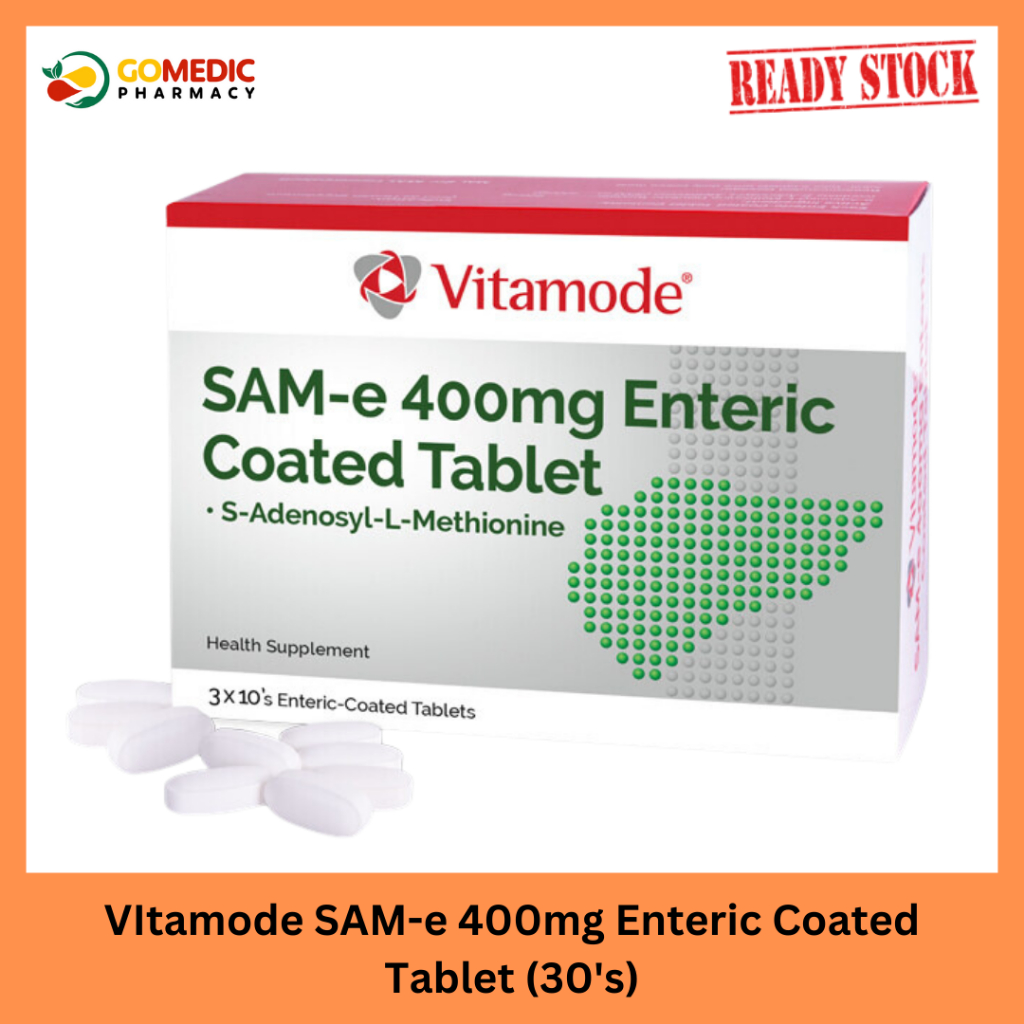 VItamode SAM-e 400mg Enteric Coated Tablet (30's) // Tonik Hati ...