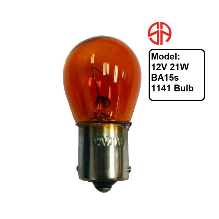 12V P21W 1141 Bulb Amber BA15s Front Rear Turn Signal Indicator ...