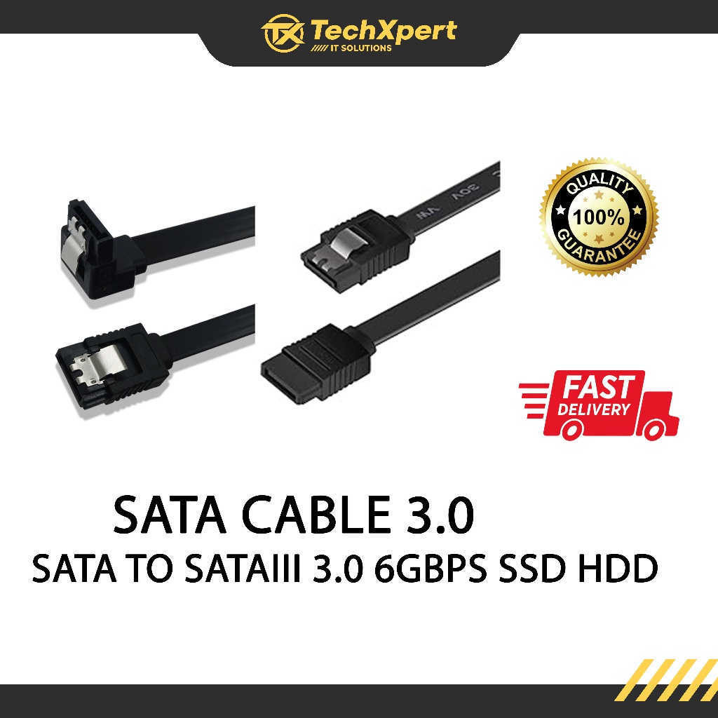 SATA CABLE 3.0 6Gbps SATA TO SATA III 3.0 6GBPS SSD HDD FOR PC/DESKTOP ...