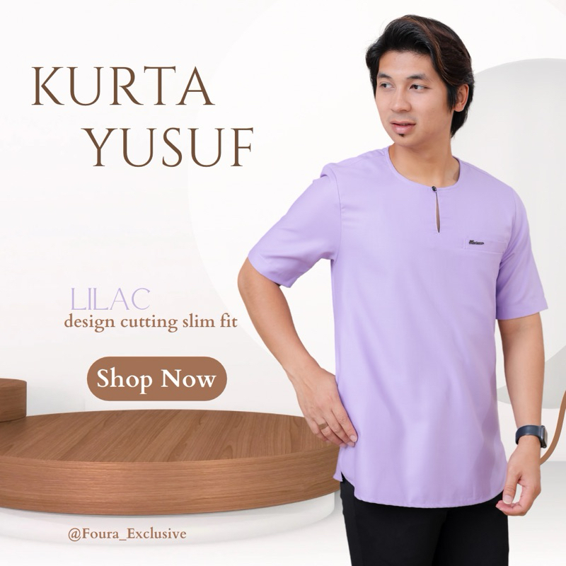 [LILAC] BAJU KURTA/ MELAYU SLIMFIT MODEN WARNA TRENDING | Shopee Malaysia