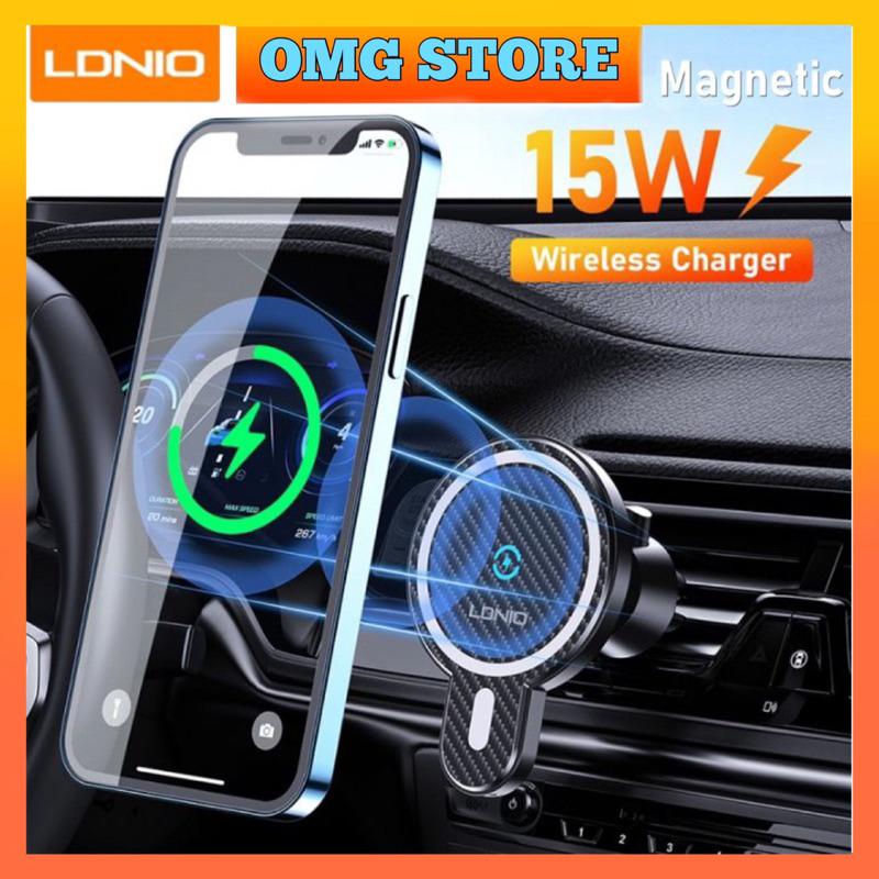 LDNIO MA20 15W MAGNETIC WIRELESS FAST CHARGING AIR VENT 360° Adjustment ...