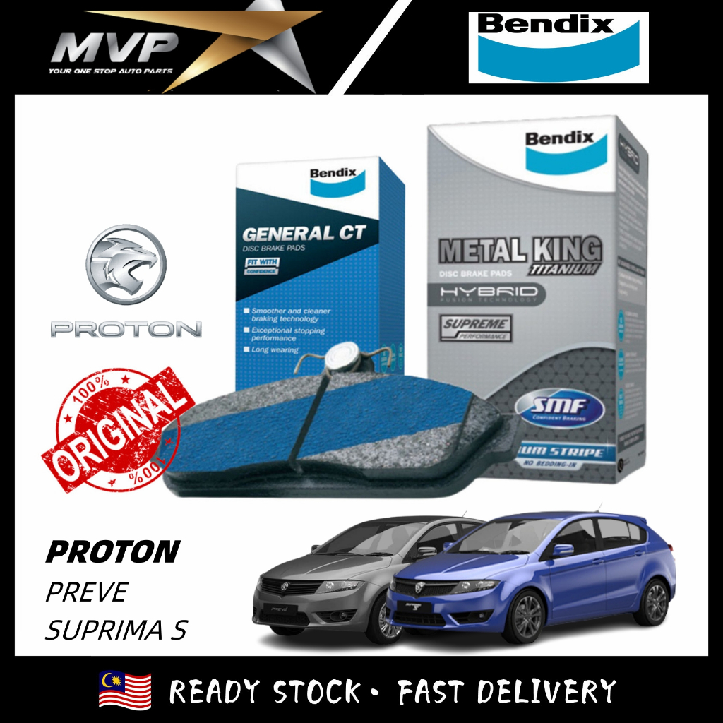 Original Bendix Brake Pad - Proton Preve / Suprima S Bendix Metal King ...