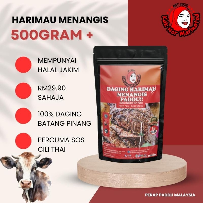 Daging harimau menangis 500gm free sos thai | Shopee Malaysia