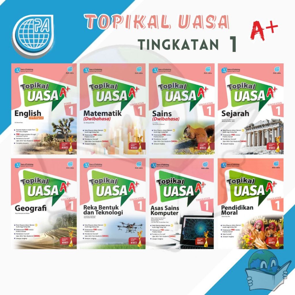 Buku Latihan Topikal UASA A+ KSSM Tingkatan 1 - English/Mate/Sains/Sejarah/Geografi/RBT/ASK [Pan ...