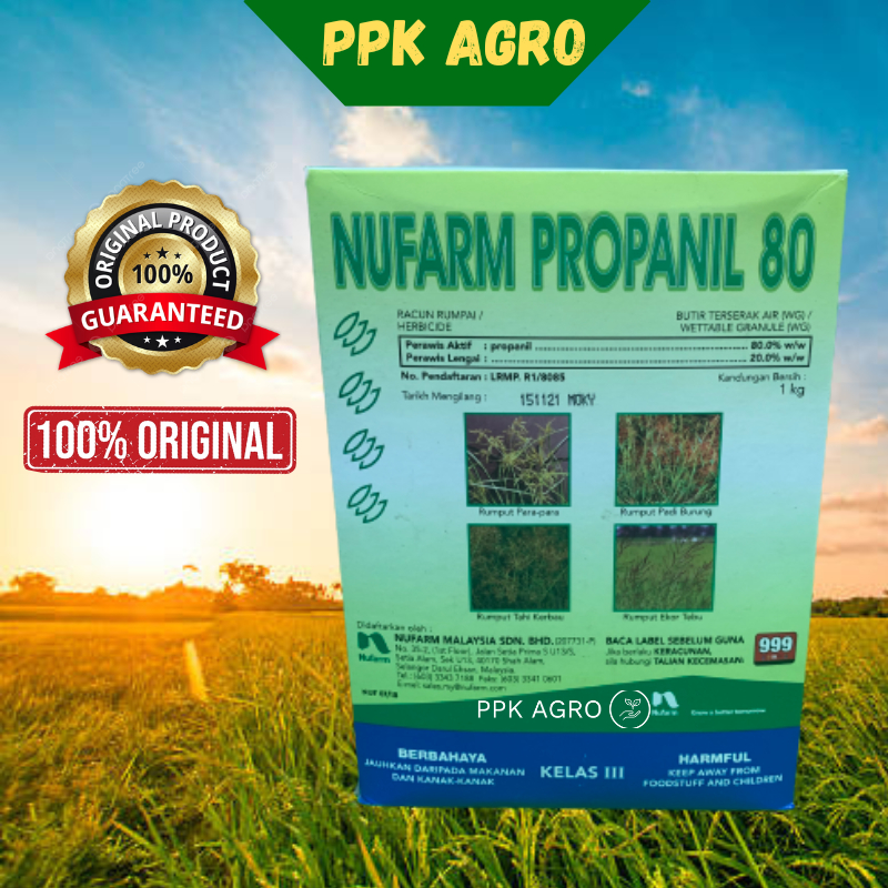 1KG NUFARM PROPANIL 80 /Rumput Sambau Padi (Sama Leptonil, Lescplo ...