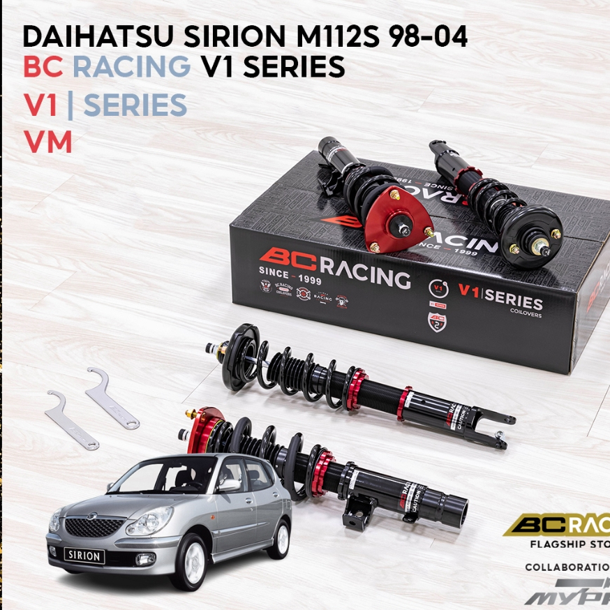 BC Racing V1 Series High Low Soft Hard Adjustable Absorber DAIHATSU ...