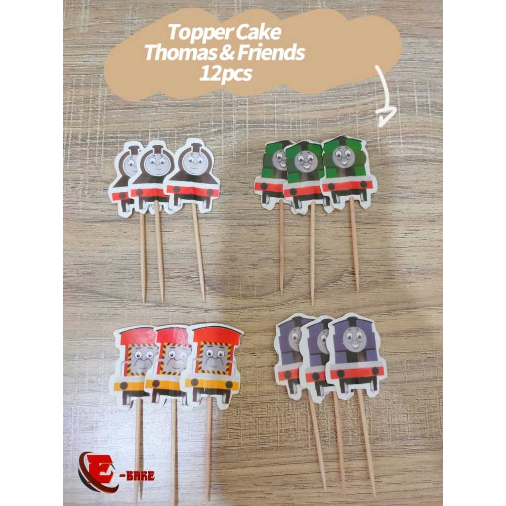 CAKE CARTOON TOPPER ONE SET 12 PCS |THOMAS & FRIENDS | PCT516 | Shopee ...