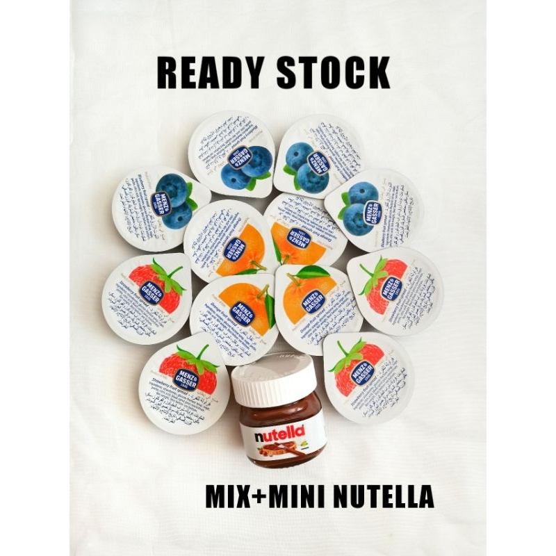 Menz&Gasser Mini Jam 14g (Strawberry/Blueberry/Orange/Nutella ...