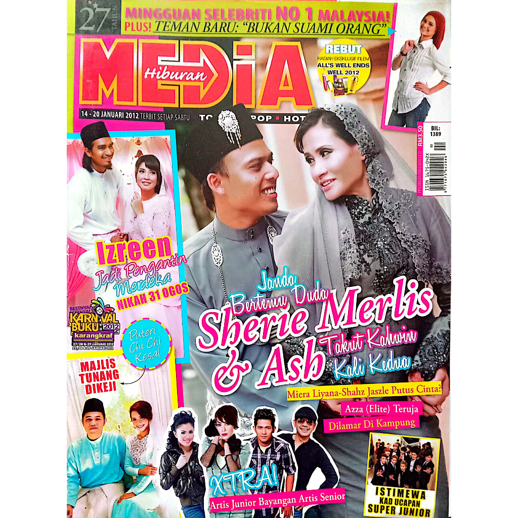 MAJALAH MEDIA HIBURAN JAN 2012 ( SHERIE MERLIS & ASH ) | Shopee Malaysia