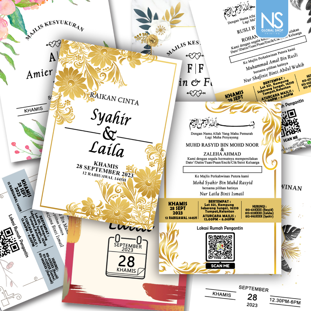 Kad Kahwin Pertunangan Wedding Engagement Invitation Card | Shopee Malaysia