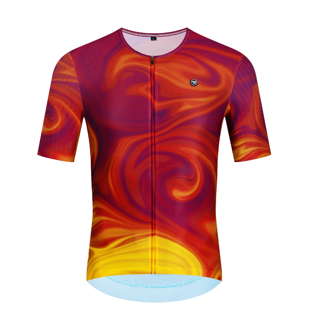 Spiral Gradient Oren Short Sleeve Cycling Jersey | Shopee Malaysia
