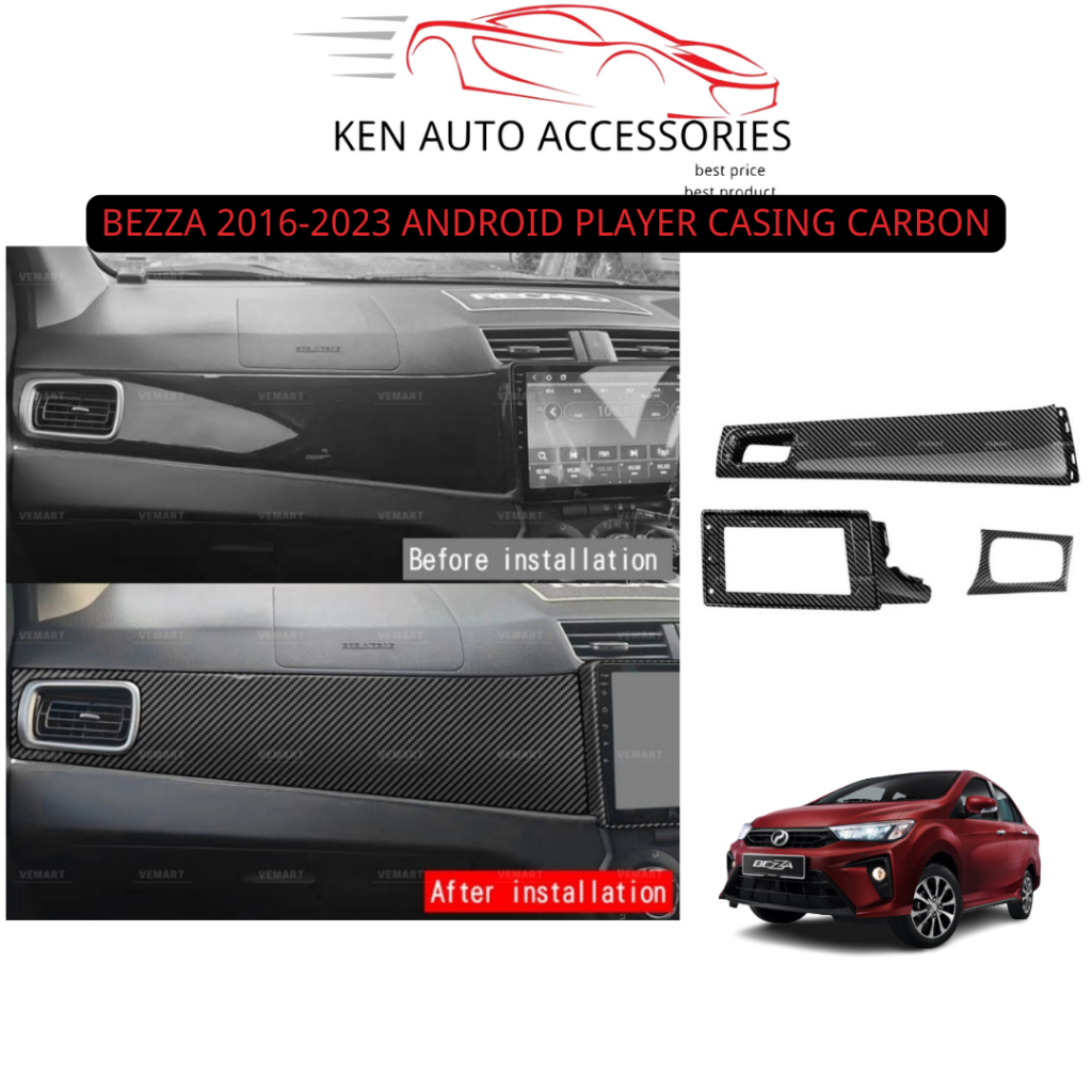 BEZZA 2016-2023 ANDROID PLAYER CASING CARBON FIBER LOOK, ANDRIOD PLAYER ...